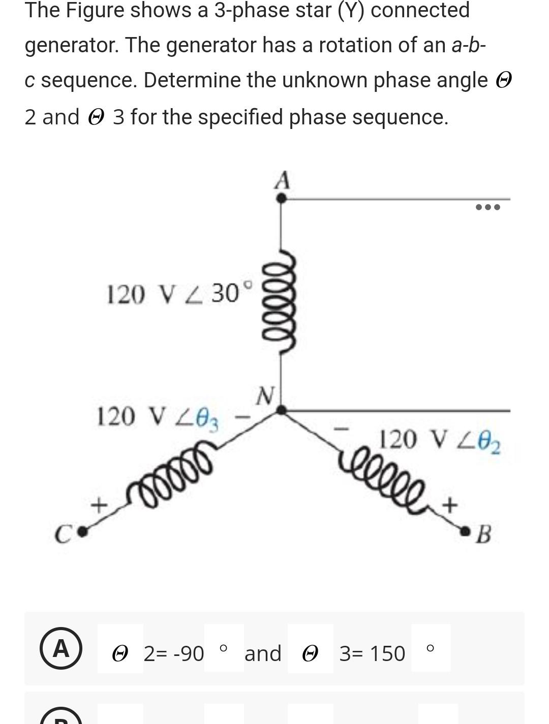 Solved The Figure shows a 3-phase star (Y) connected | Chegg.com