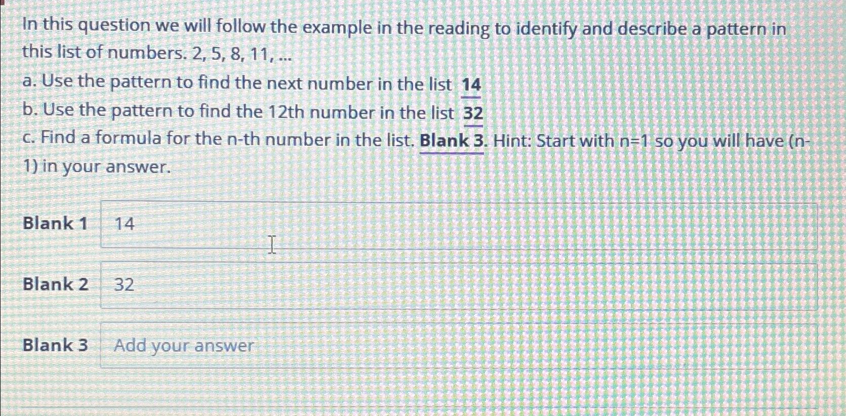 Solved In this question we will follow the example in the | Chegg.com