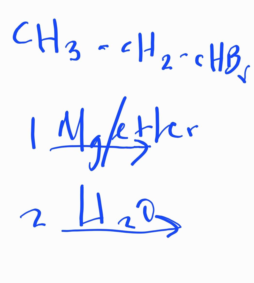 Solved CH₂ - CH2 - CHB, . 대 대B co 2. H2O | Chegg.com