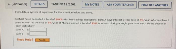 Solved 9. [-12 Points) DETAILS TANFIN 12 2.2.062. MY NOTES | Chegg.com Solved 9. [-12 Points) DETAILS TANFIN 12 2.2.062. MY NOTES | Chegg.com