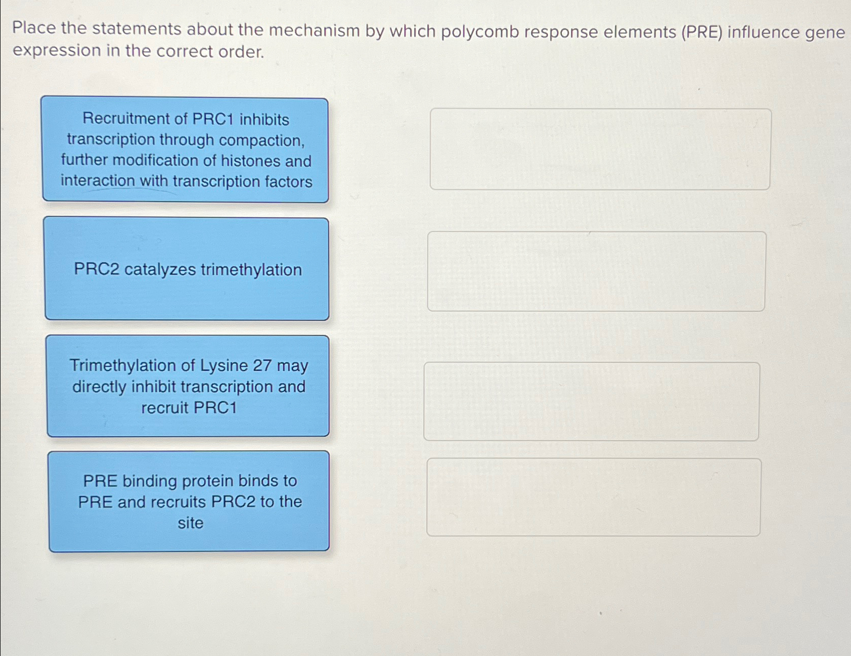 Solved Place the statements about the mechanism by which | Chegg.com