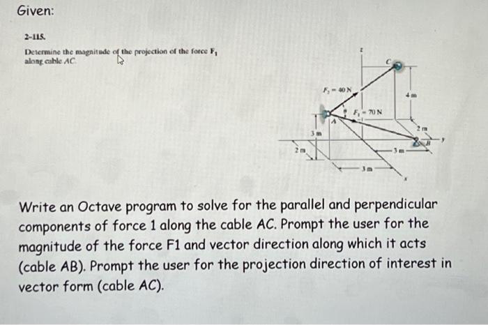 Solved 2 115 Determine The Magnitude Of The Projection Of
