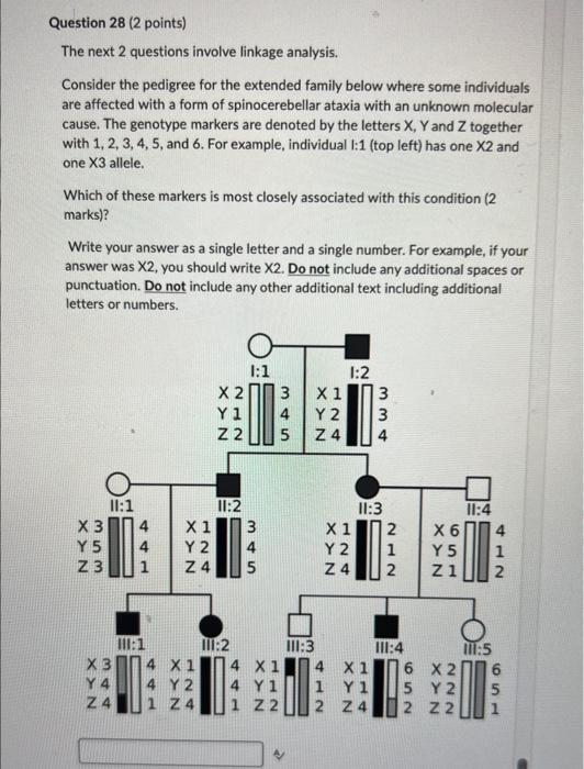 Solved Question 28 ( 2 points) The next 2 questions involve | Chegg.com