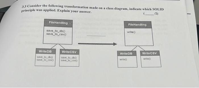 Solved Consider the following transformation made on a class | Chegg.com