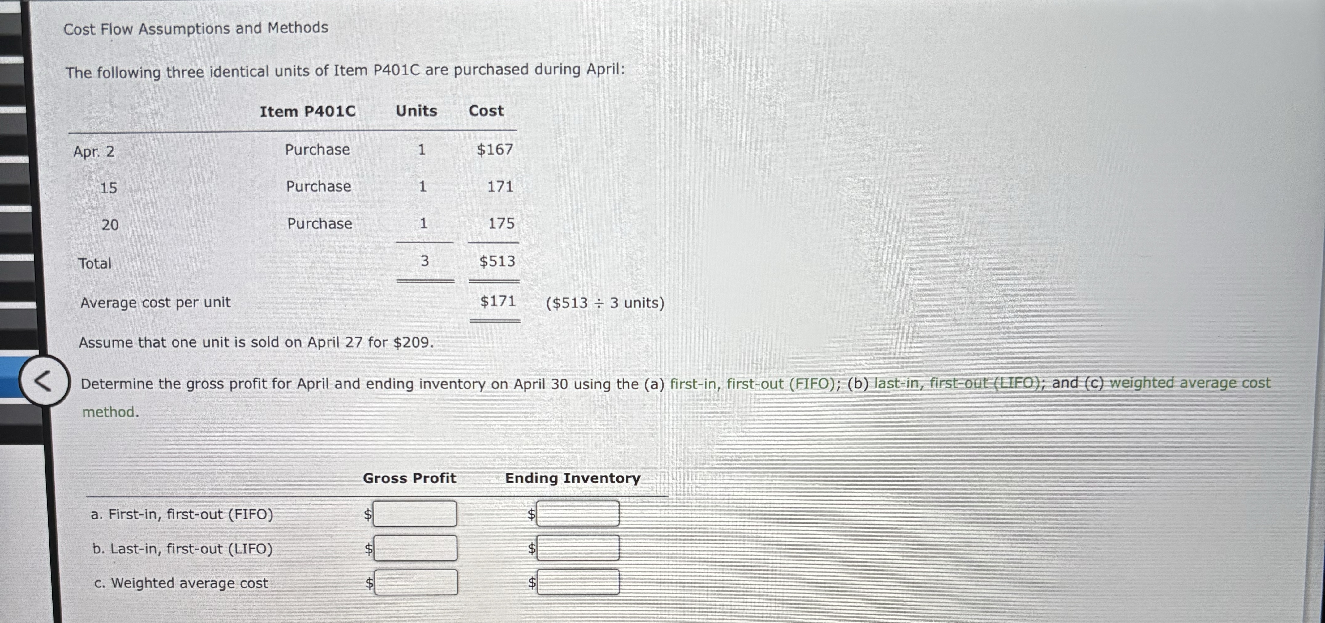Solved by an EXPERT Cost Flow Assumptions and MethodsThe following ...