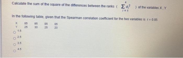 Solved Calculate the sum of the square of the differences | Chegg.com
