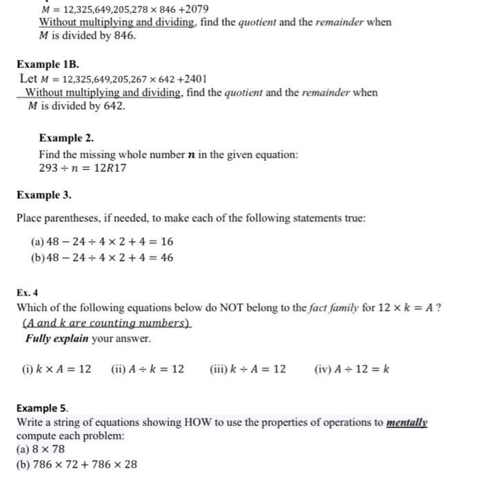 Solved M=12,325,649,205,278×846+2079 Without multiplying and | Chegg.com
