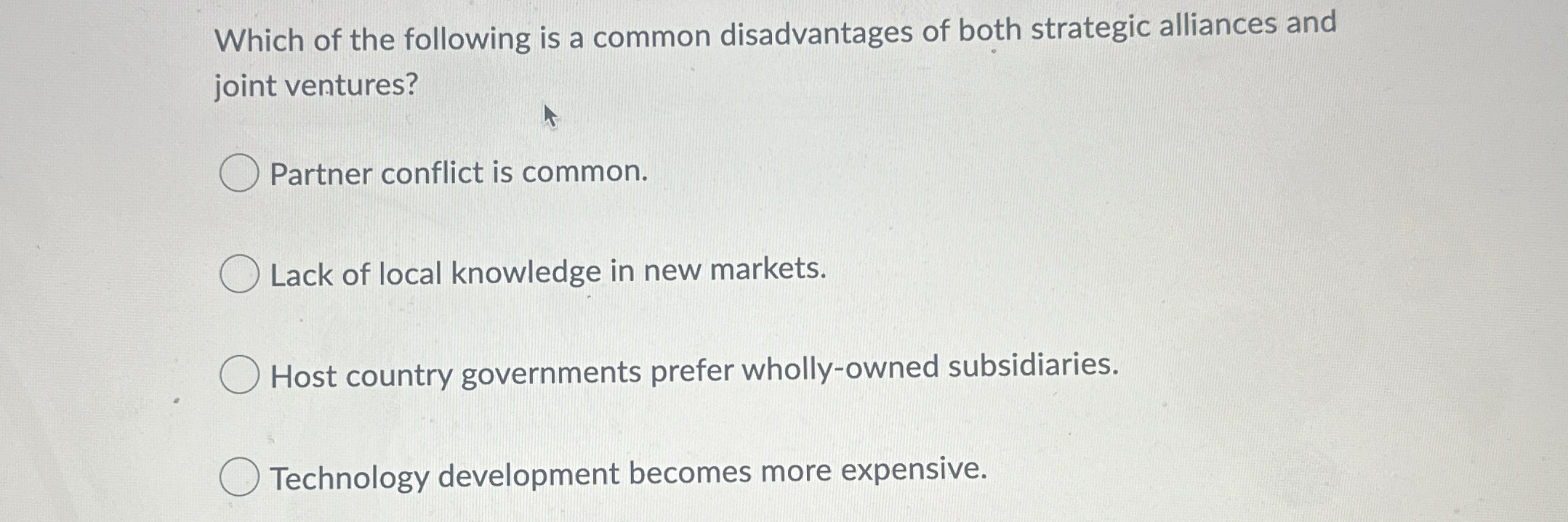 Solved Which of the following is a common disadvantages of | Chegg.com