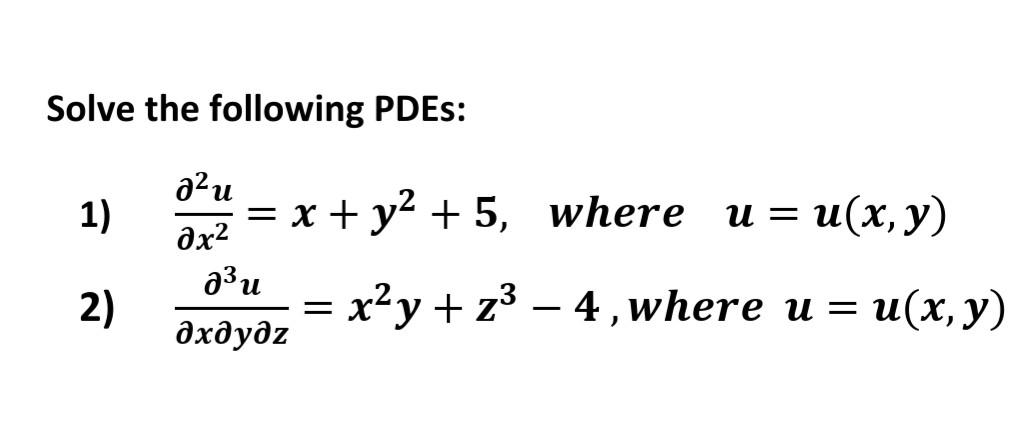 Solved Classify the following PDEs into linear , semilinear | Chegg.com Solved Classify the following PDEs into linear , semilinear | Chegg.com