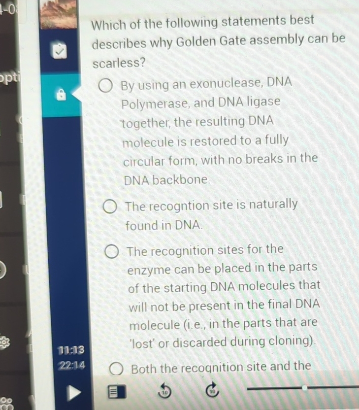 Solved Which of the following statements best describes why | Chegg.com