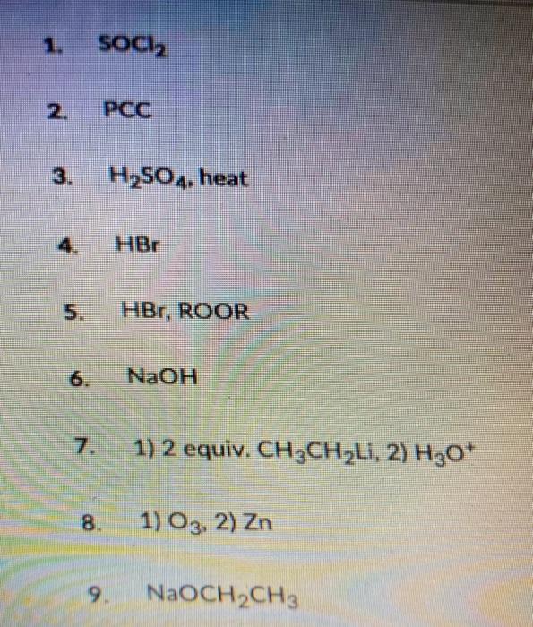 Solved Match the letters in the reaction map below to the | Chegg.com