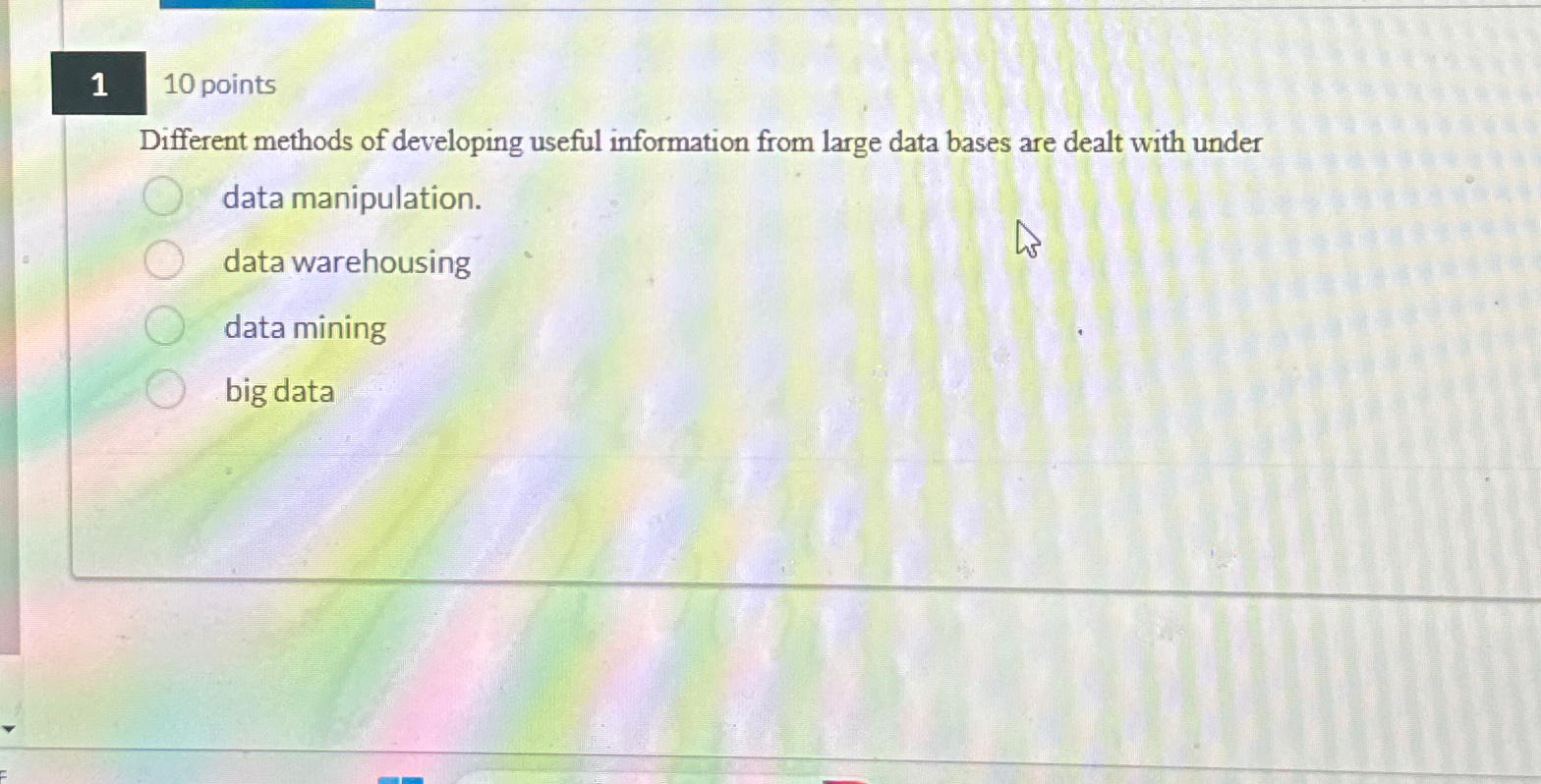 Solved 10 ﻿pointsDifferent methods of developing useful | Chegg.com