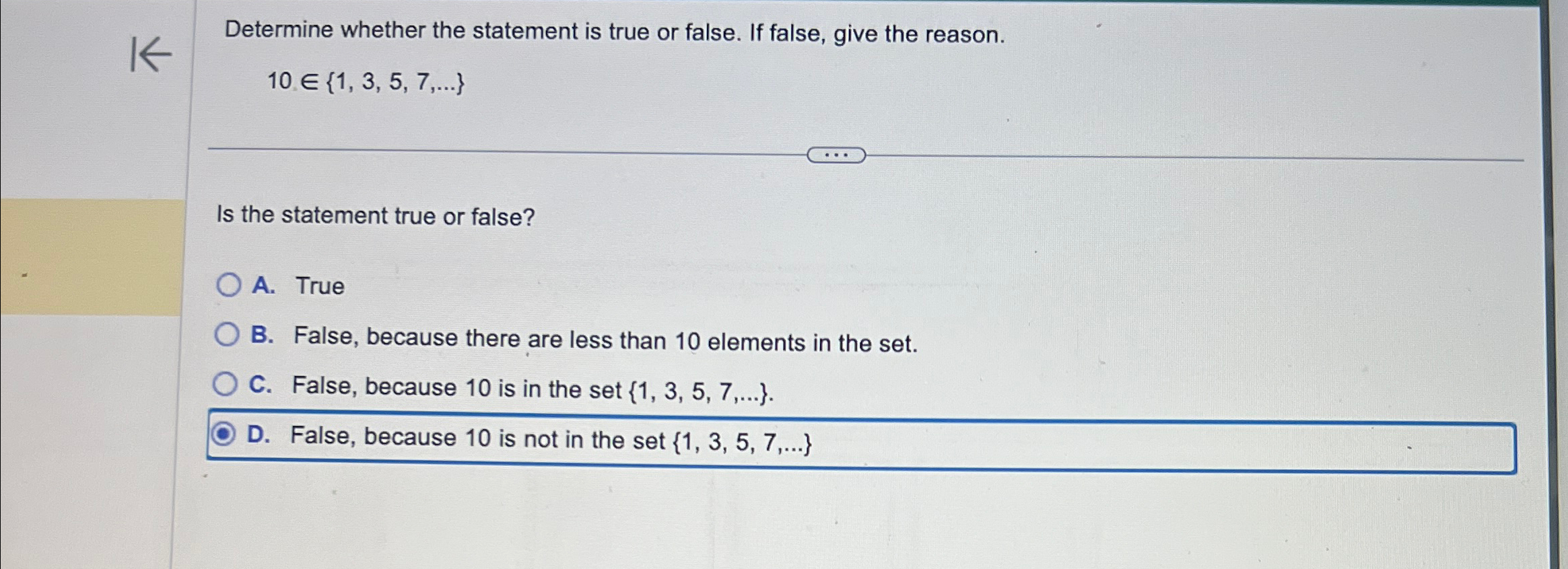 Solved Determine whether the statement is true or false. If | Chegg.com