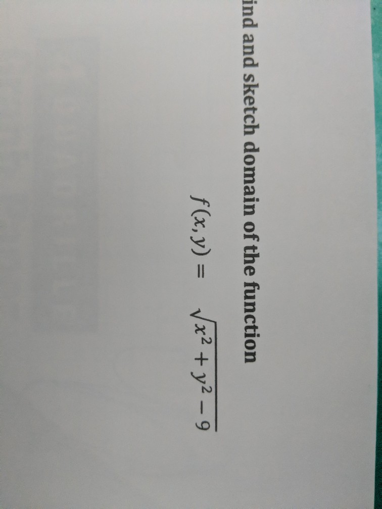 Solved Ind And Sketch Domain Of The Function F X Y X²