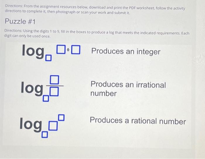 Solved Directions: From the assignment resources below, | Chegg.com