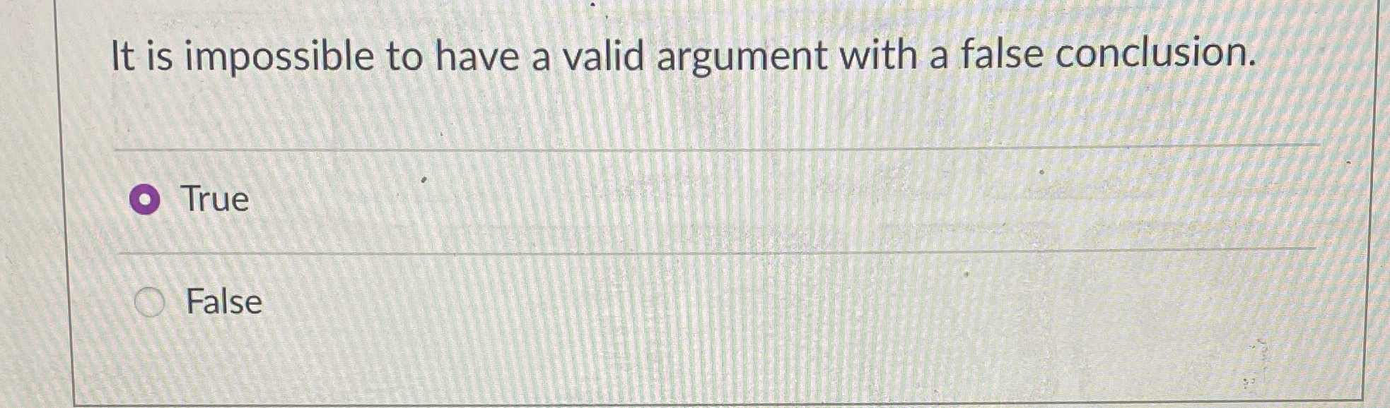 Solved It is impossible to have a valid argument with a | Chegg.com