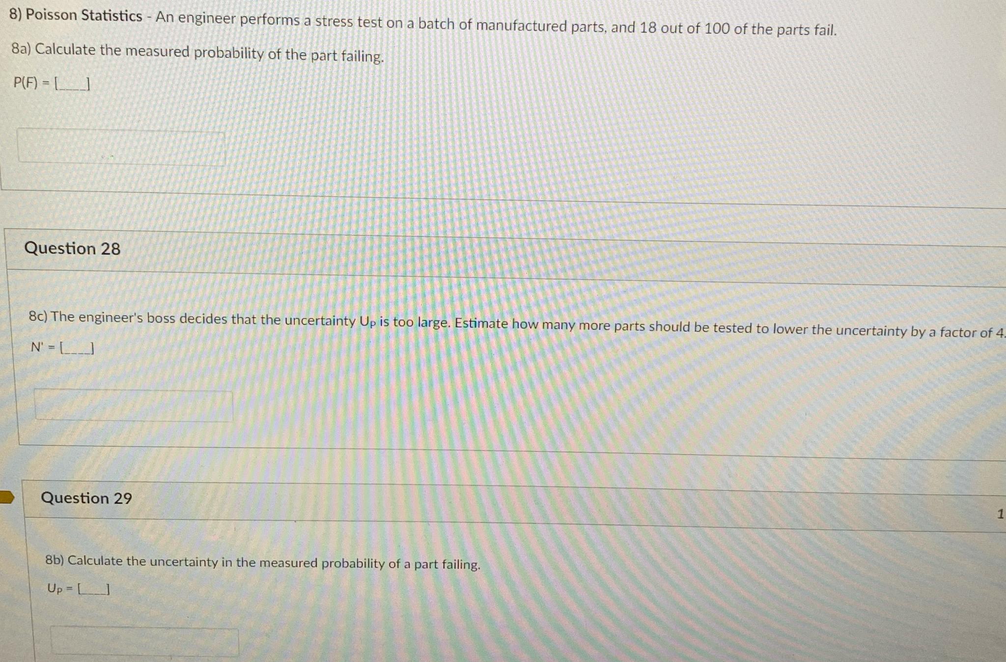 Solved Poisson Statistics - ﻿An engineer performs a stress | Chegg.com