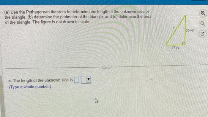 Solved (a) Use the Pythagorean theorem to determine the | Chegg.com