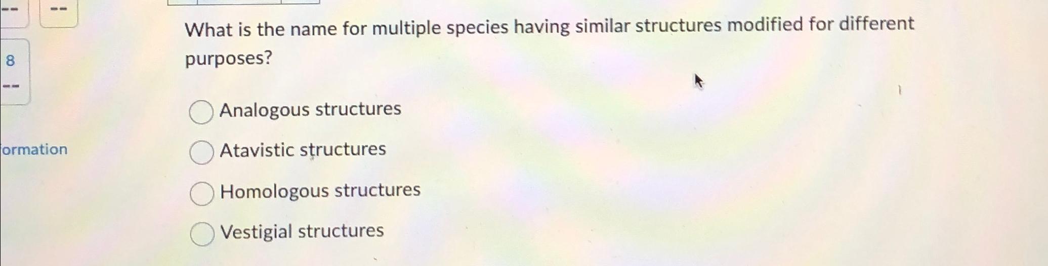 Solved What is the name for multiple species having similar | Chegg.com