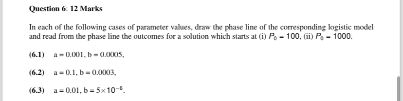 Solved Question 6: 12 ﻿MarksIn each of the following cases | Chegg.com