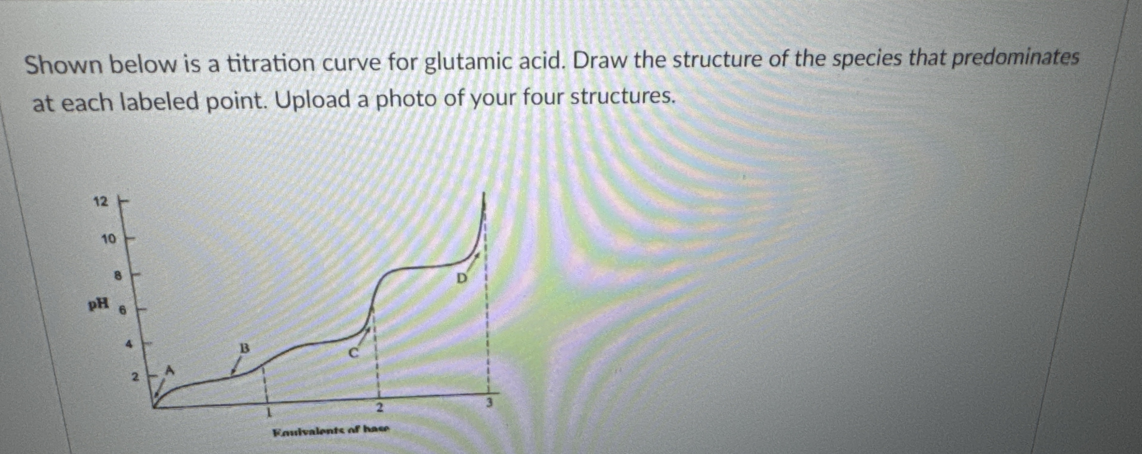 Solved Shown below is a titration curve for glutamic acid. | Chegg.com