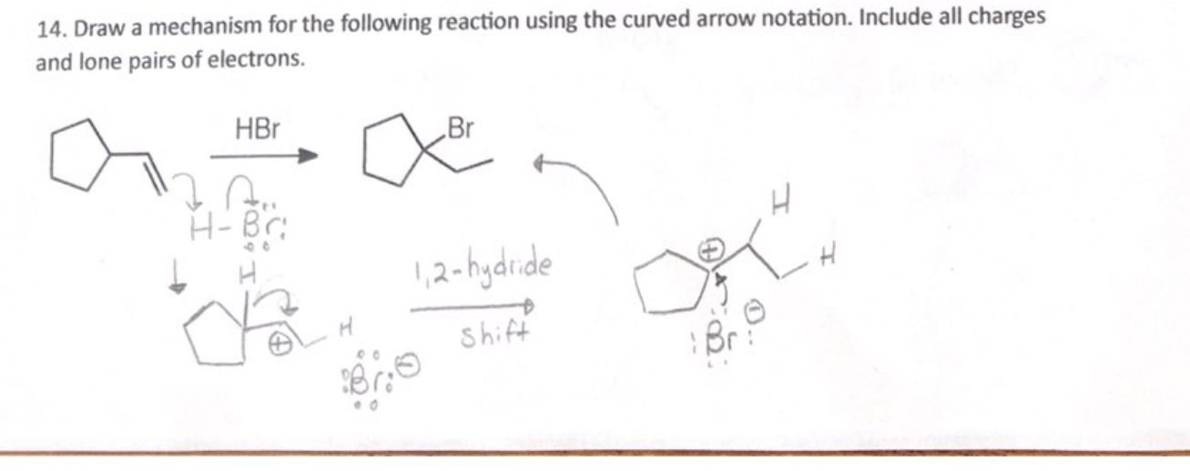 Solved explainDraw a mechanism for the following reaction | Chegg.com