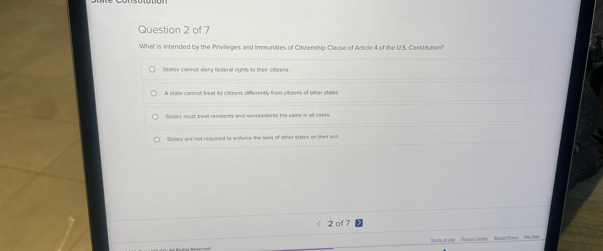 Solved Question 2 ﻿of 7What is intended by the Privileges | Chegg.com