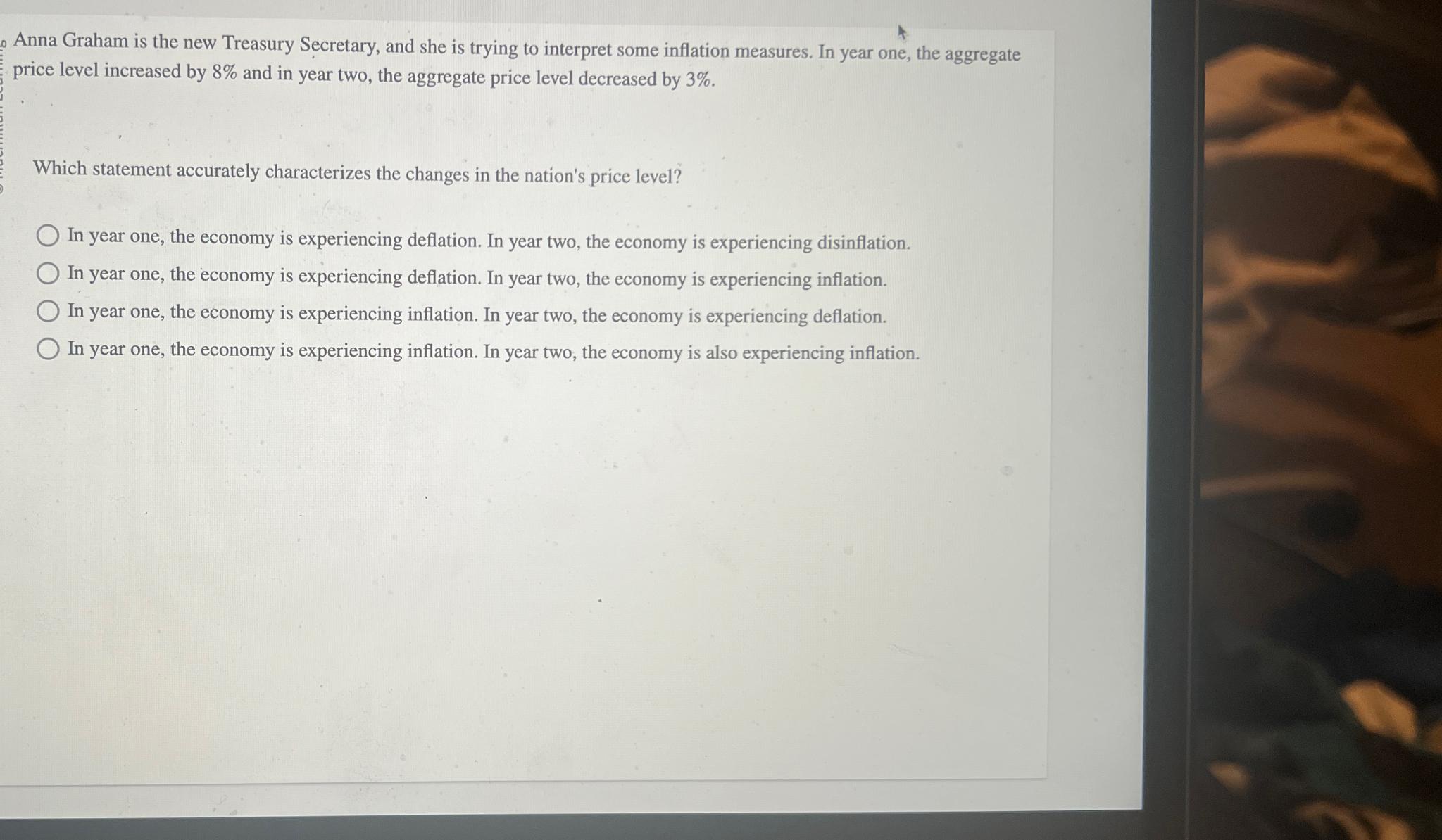 Solved Anna Graham is the new Treasury Secretary, and she is | Chegg.com