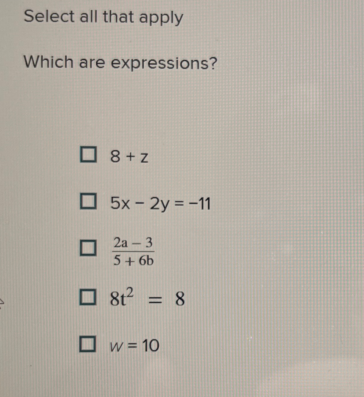 Solved Select all that applyWhich are | Chegg.com