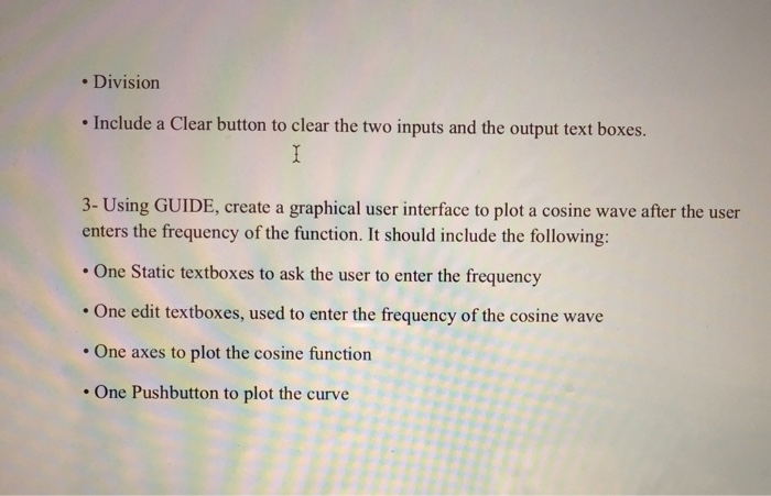 Solved Search 1-Using GUIDE, create a graphical user | Chegg.com