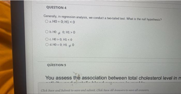 Solved Generally, in regression analysis, we conduct a | Chegg.com