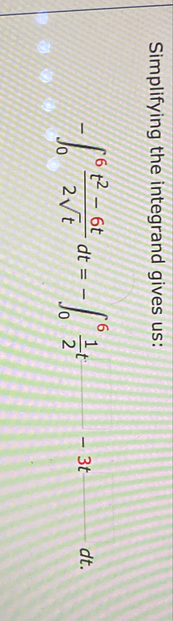 Solved Simplifying the integrand gives | Chegg.com