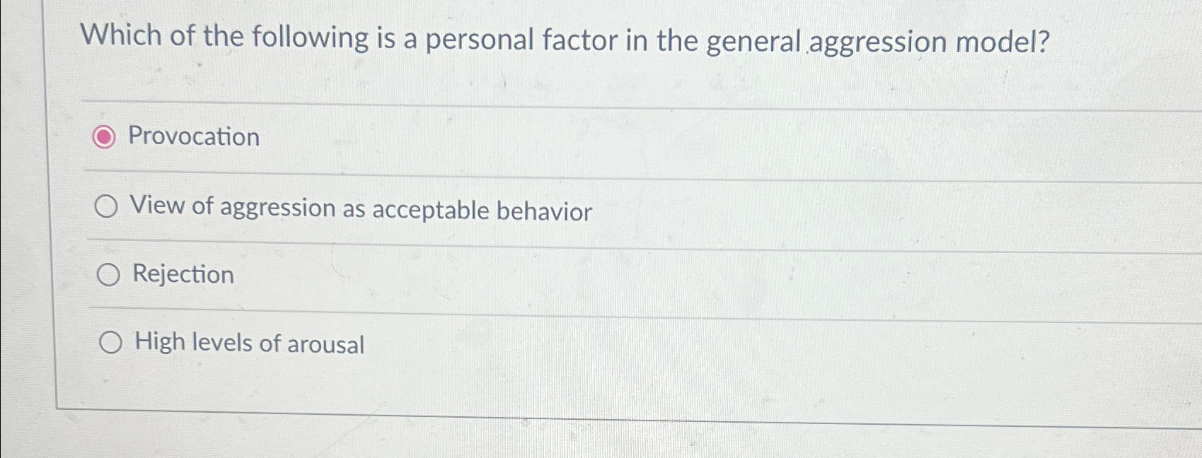 Solved Which of the following is a personal factor in the | Chegg.com