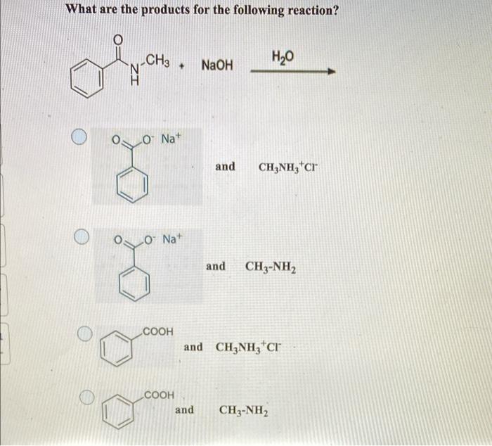 Solved What are the products for the following reaction? CH3 | Chegg.com