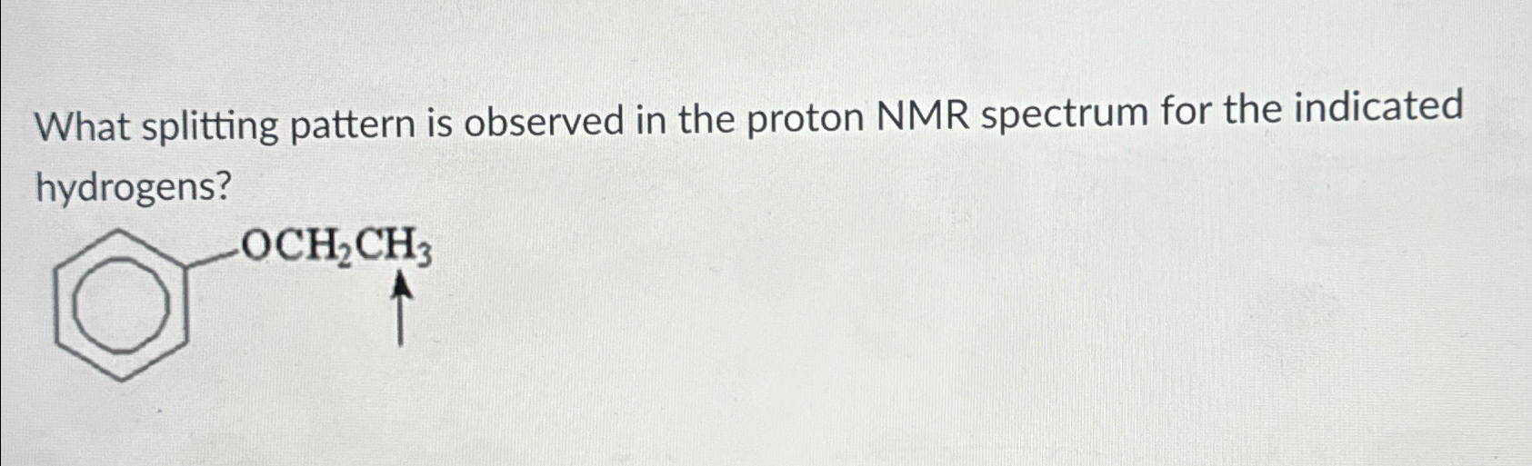 Solved What splitting pattern is observed in the proton NMR | Chegg.com