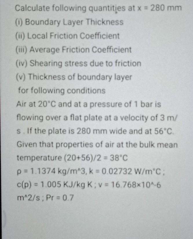 Solved Calculate following quantities at x = 280 mm O | Chegg.com
