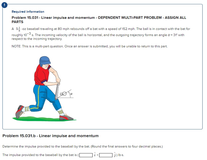 Solved Problem 15.031.b - ﻿Linear impulse and | Chegg.com