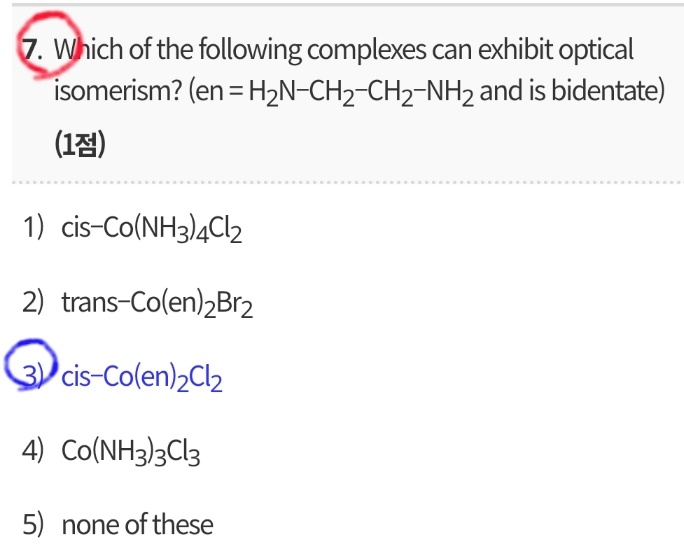 Solved Which of the following complexes can exhibit optical | Chegg.com