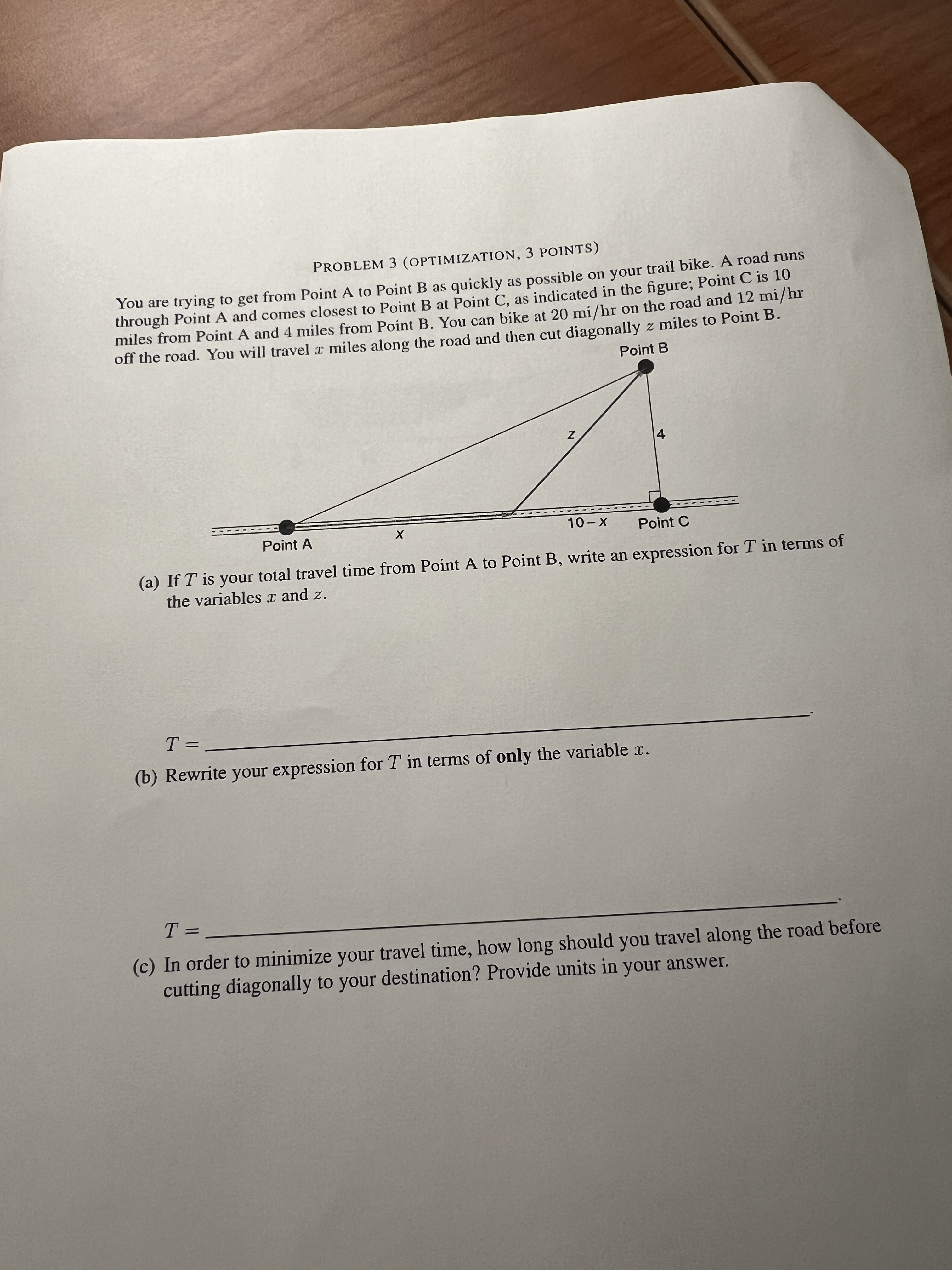 Solved PROBLEM 3 (OPTIMIZATION, 3 ﻿POINTS)You are trying to | Chegg.com