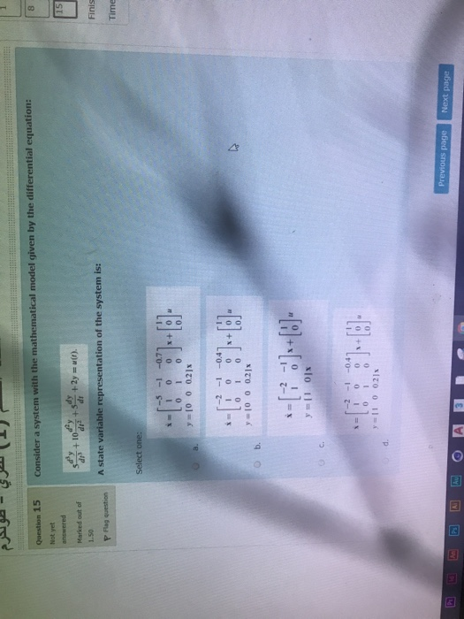 Solved Consider a system with the mathematical model given | Chegg.com