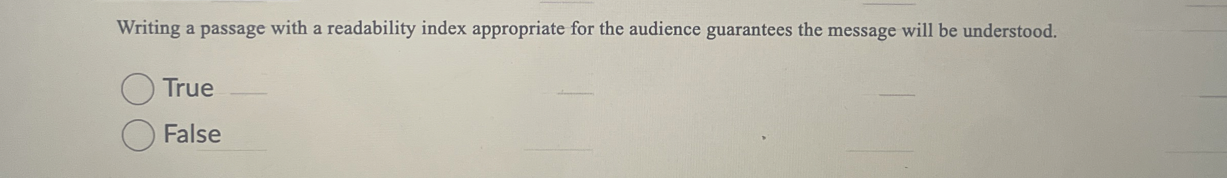 Solved Writing a passage with a readability index | Chegg.com