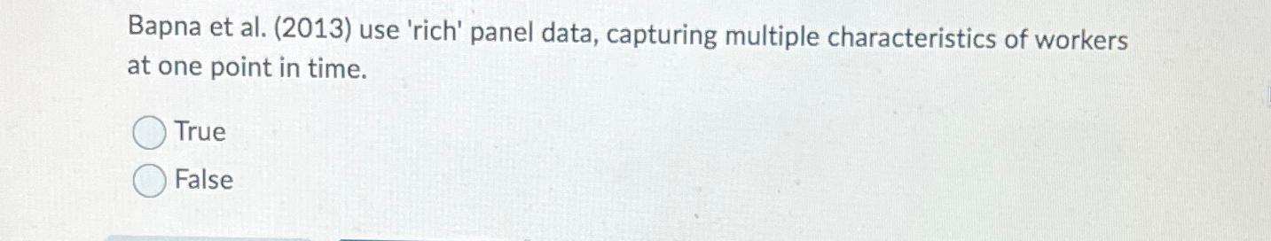 Solved Bapna et al. (2013) ﻿use 'rich' panel data, capturing | Chegg.com