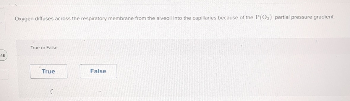 Solved Oxygen diffuses across the respiratory membrane from | Chegg.com