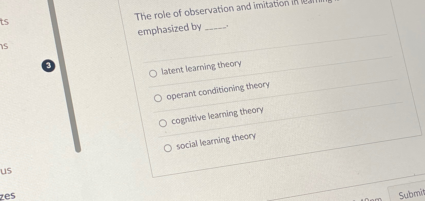 Solved The role of observation and imitation in led | Chegg.com