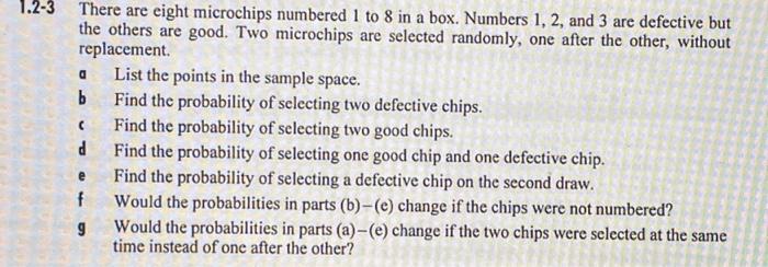 Solved 1.2-3 There are eight microchips numbered 1 to 8 in a | Chegg.com