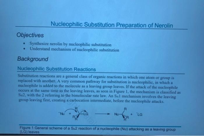 Solved (2pts) SN2 Preparation of Nerolin Y Are you | Chegg.com