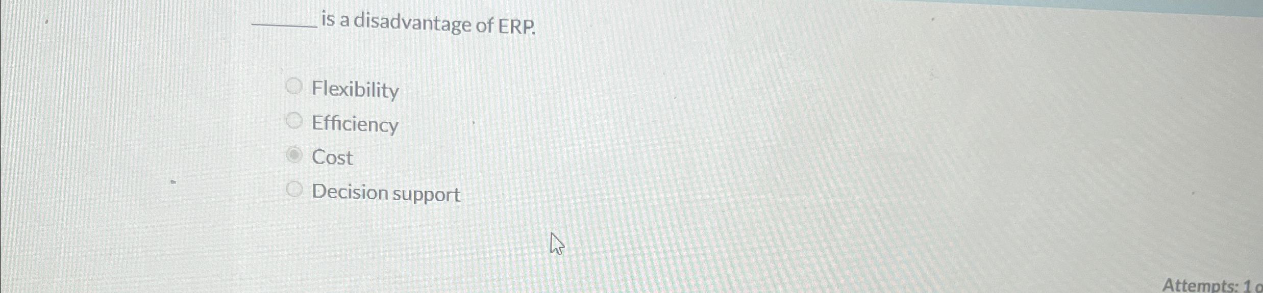 Solved q, ﻿is a disadvantage of | Chegg.com