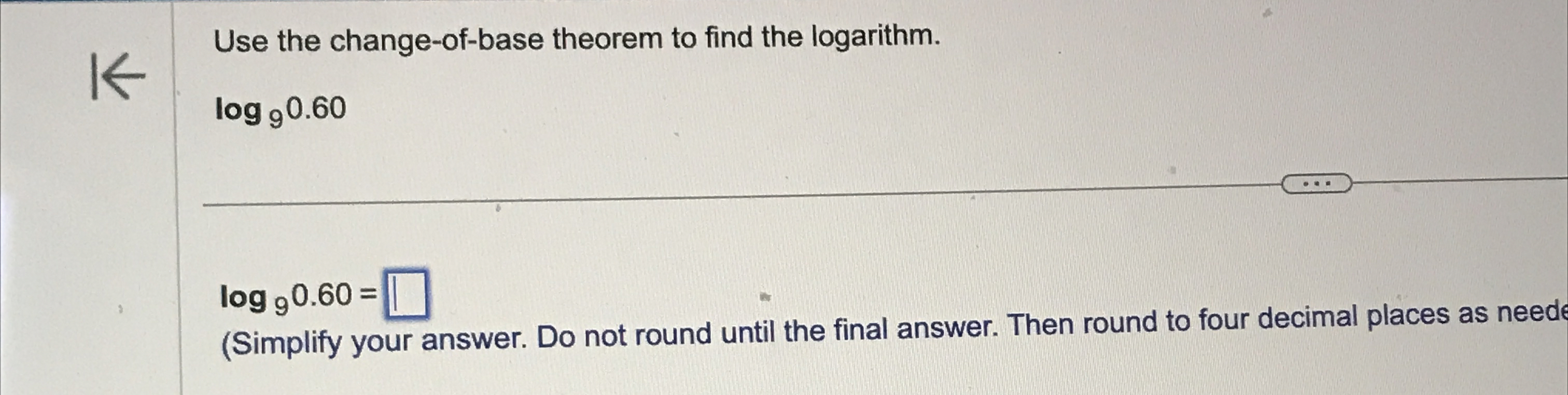 Solved Use the change-of-base theorem to find the | Chegg.com