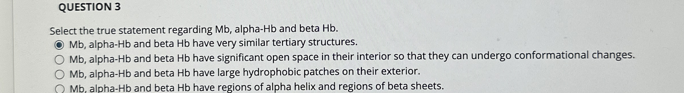 Solved QUESTION 3Select the true statement regarding Mb , | Chegg.com