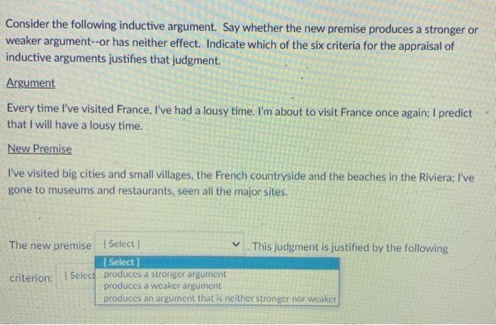 Solved Consider the following inductive argument. Say | Chegg.com